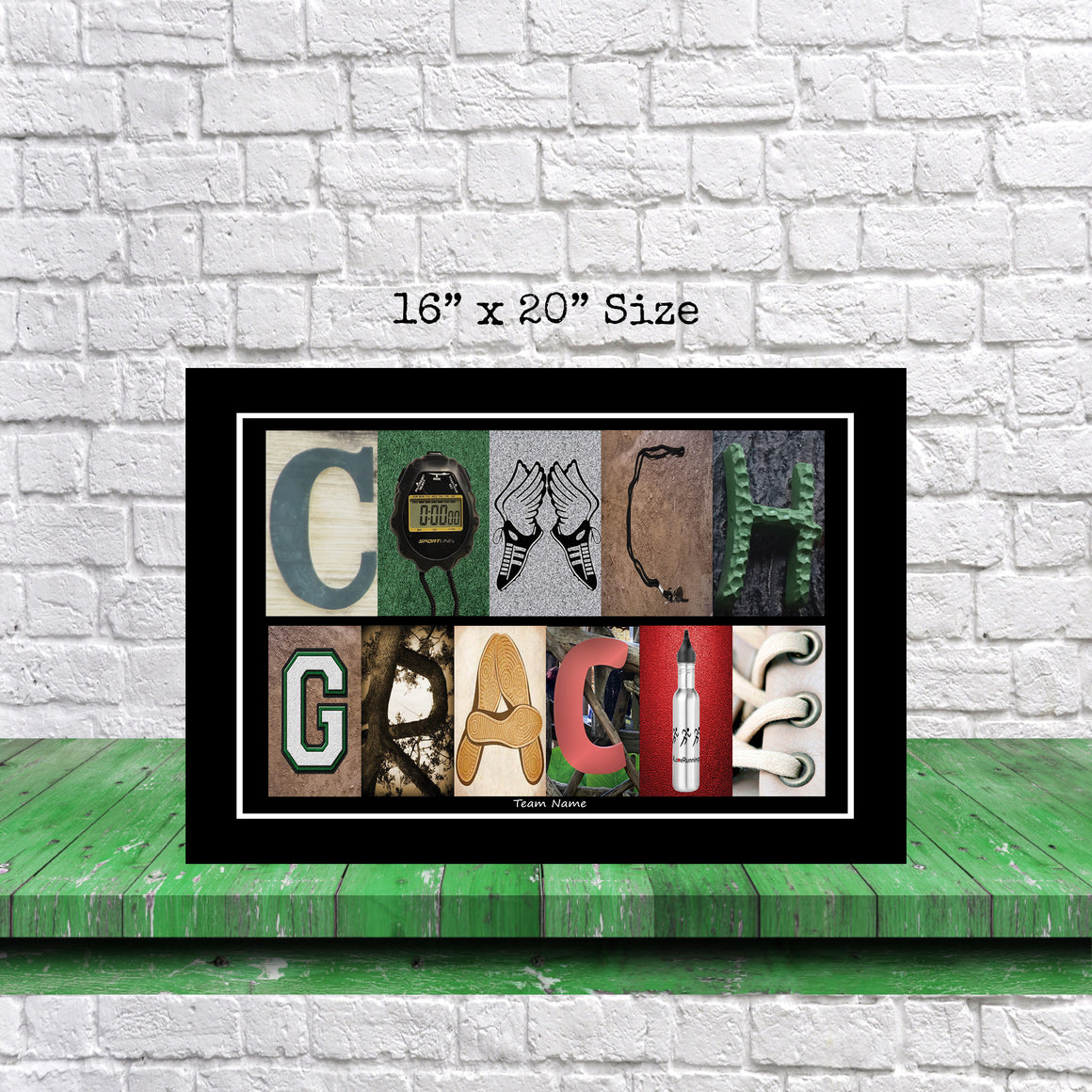 Cross Country Coach Name Letter Art – Studio E Gifts