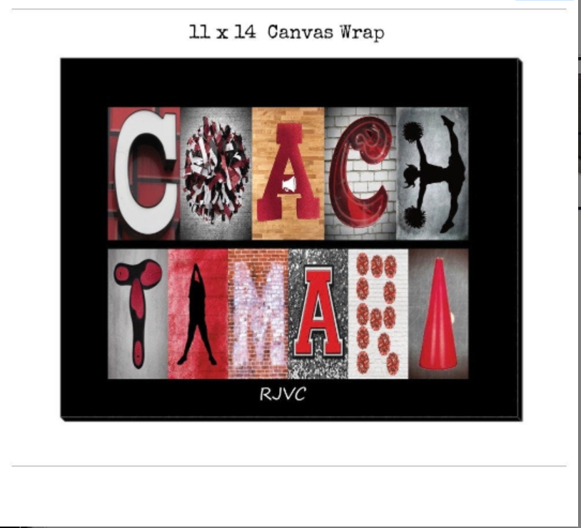 Cheerleader Coach Name Letter Art – Studio E Gifts