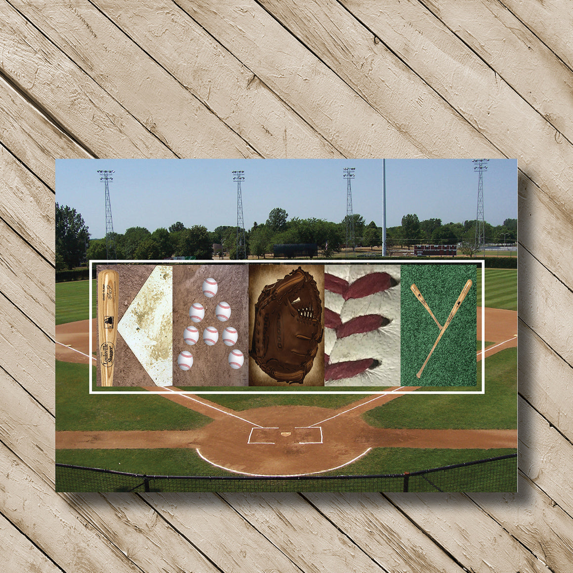 Baseball Letter Art Baseball Field – Studio E Gifts